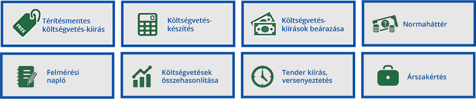 TERC-ETALON Online Építőipari Költségvetés-készítő és Kiíró Programrendszer